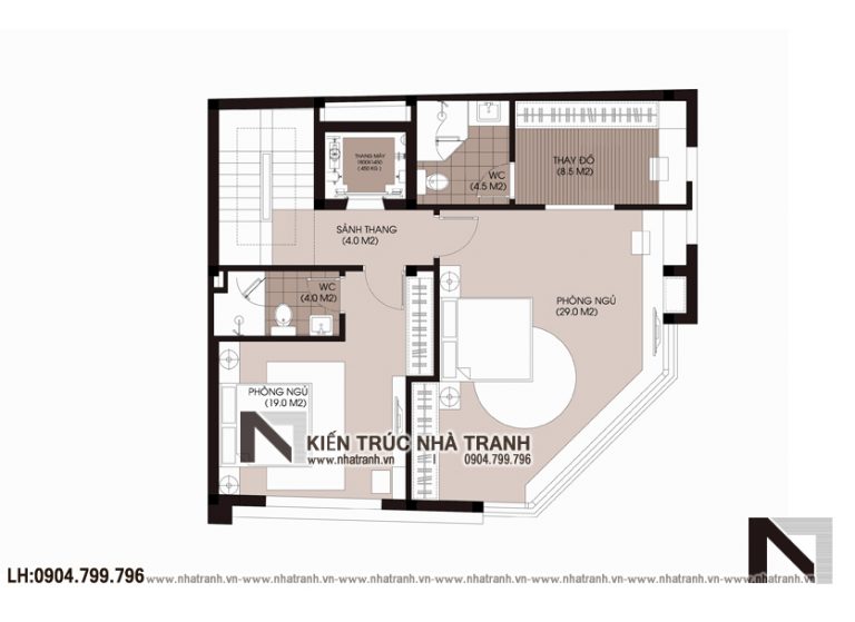 MẪU THIẾT KẾ NHÀ LÔ GÓC 2 MẶT TIỀN 6 TẦNG ĐỂ Ở KẾT HỢP KINH DOANH NT ...